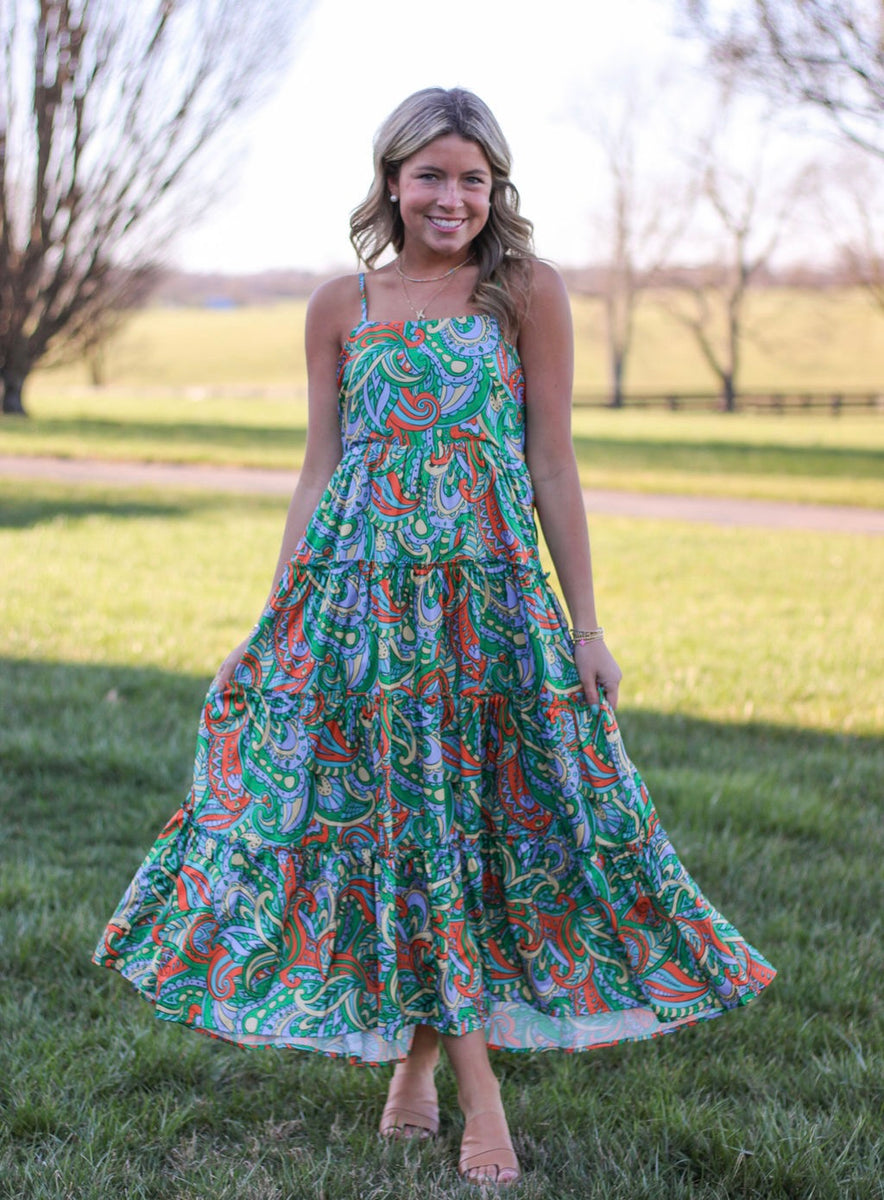 Abby Abstract Midi Dress – Bliss on Brannon