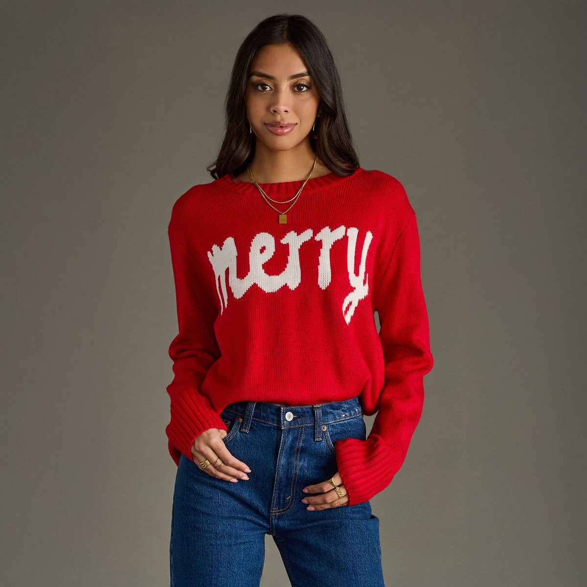 Red & White Merry Sweater – Bliss on Brannon